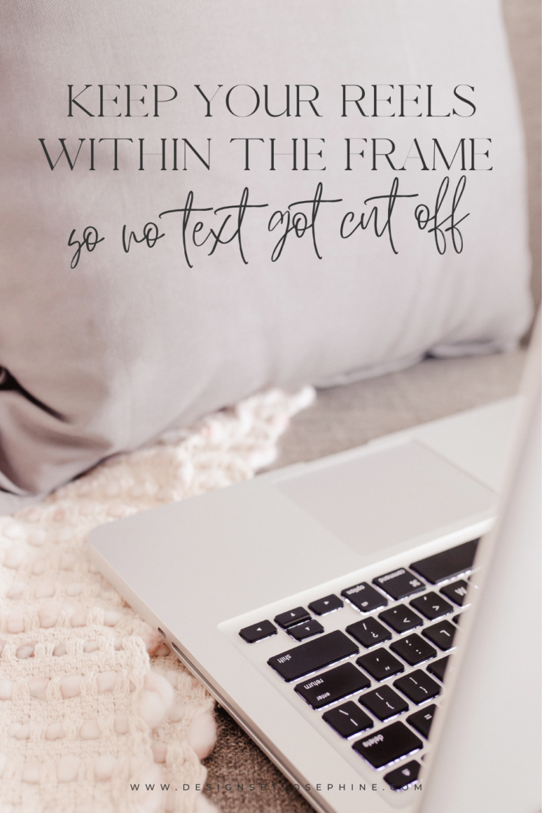 How to keep your Reels within the frame so no text got cut off ...