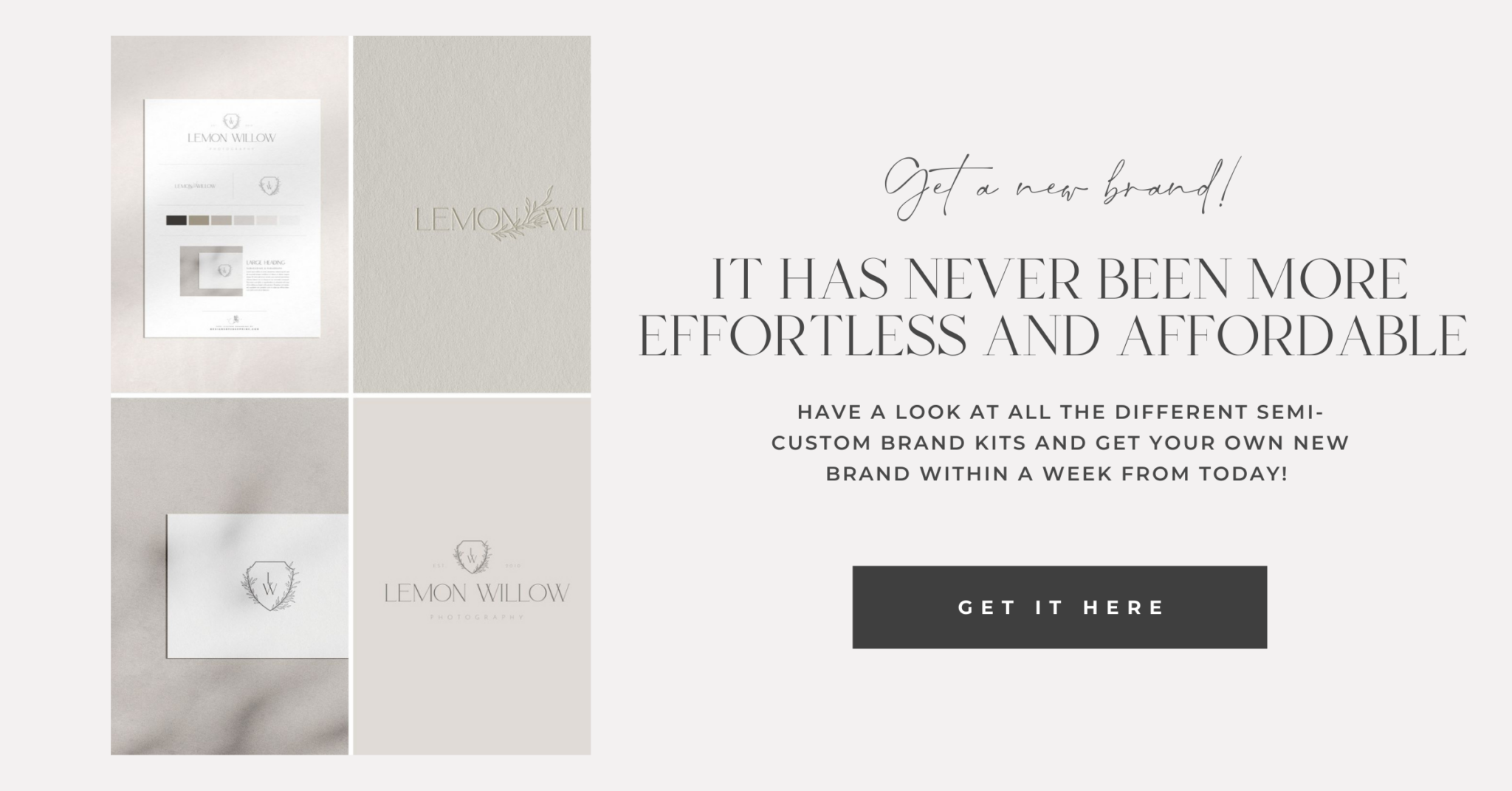 A Personalized Semi-Custom Brand Kit for Photographers